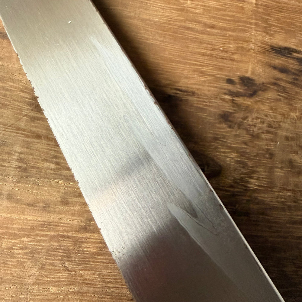 YARD SALE: Yanagiba knife, Aogami 1 with iron cladding, Damascus finis ...