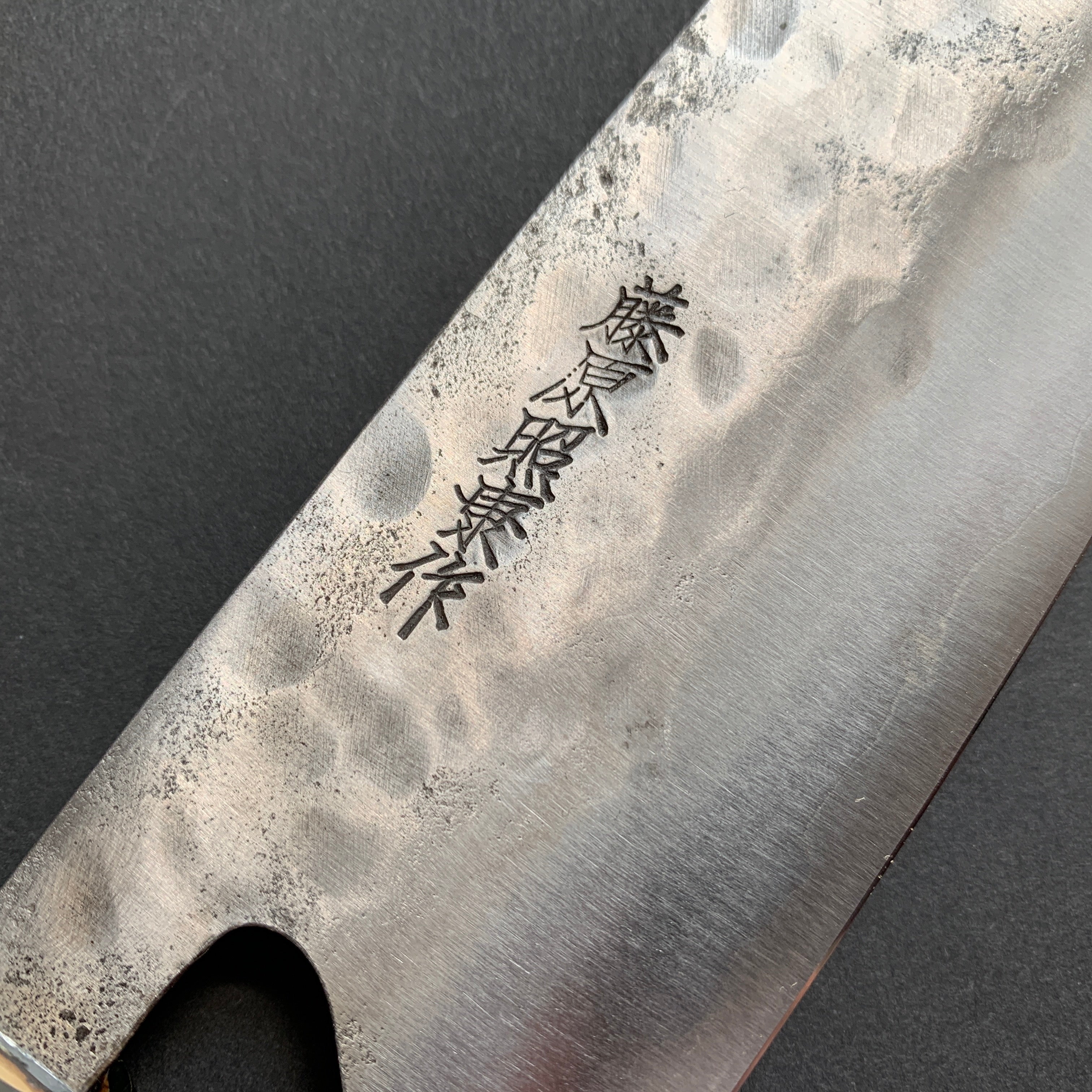 Etsu Knife Co Santoku knife, Shirogami 1 with stainless steel cladding ...