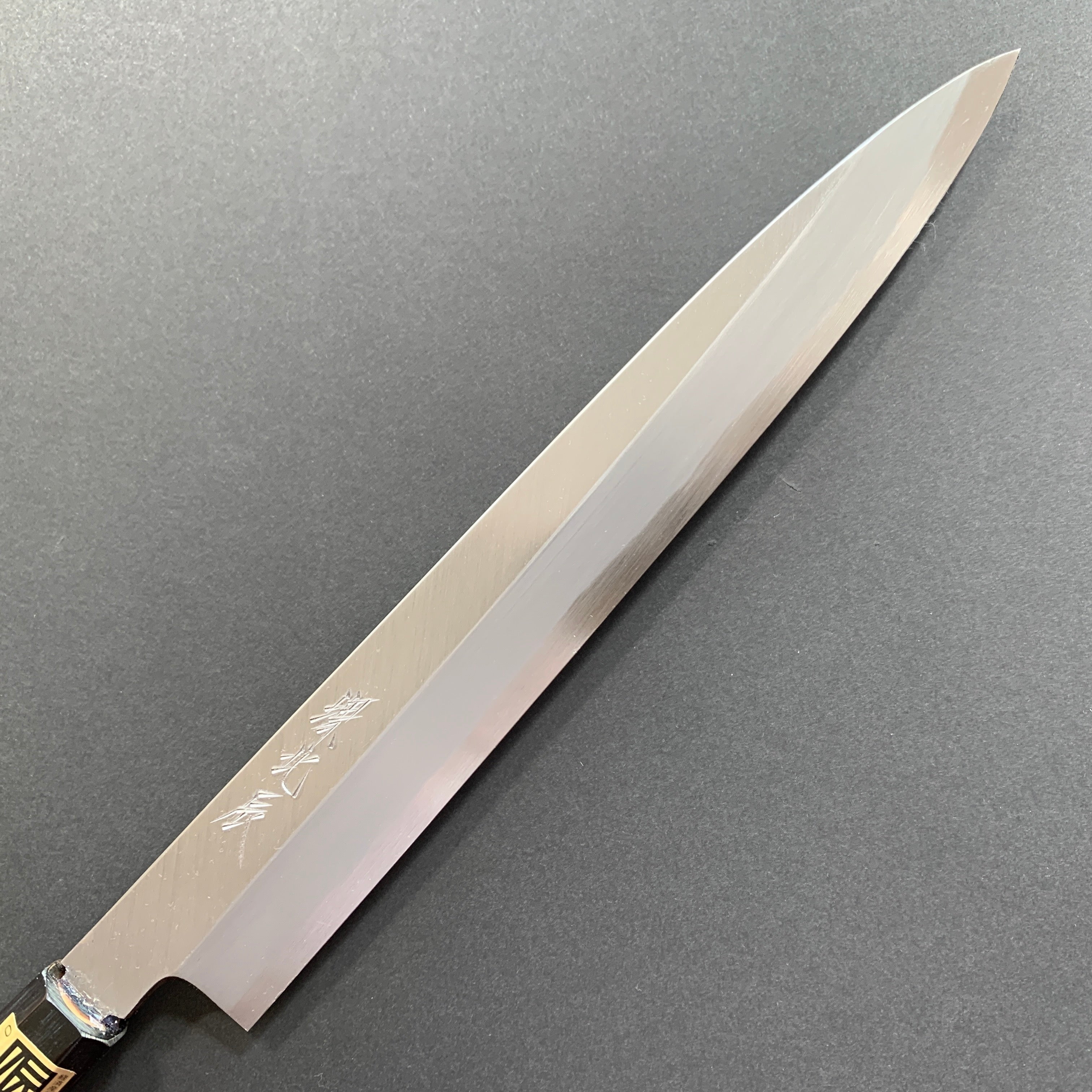 Nakaya Yanagiba knife, Shirogami 2 Carbon steel, polished finish ...