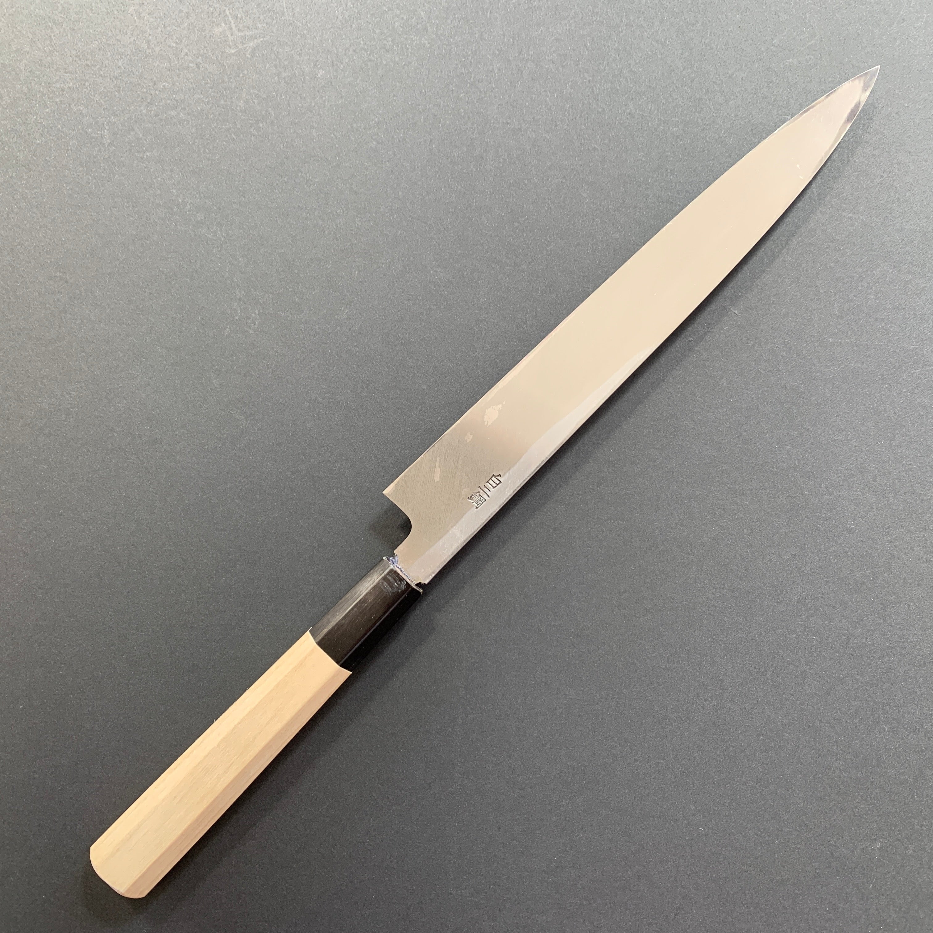 Nakaya Yanagiba knife, Shirogami 2 Carbon steel, polished finish ...