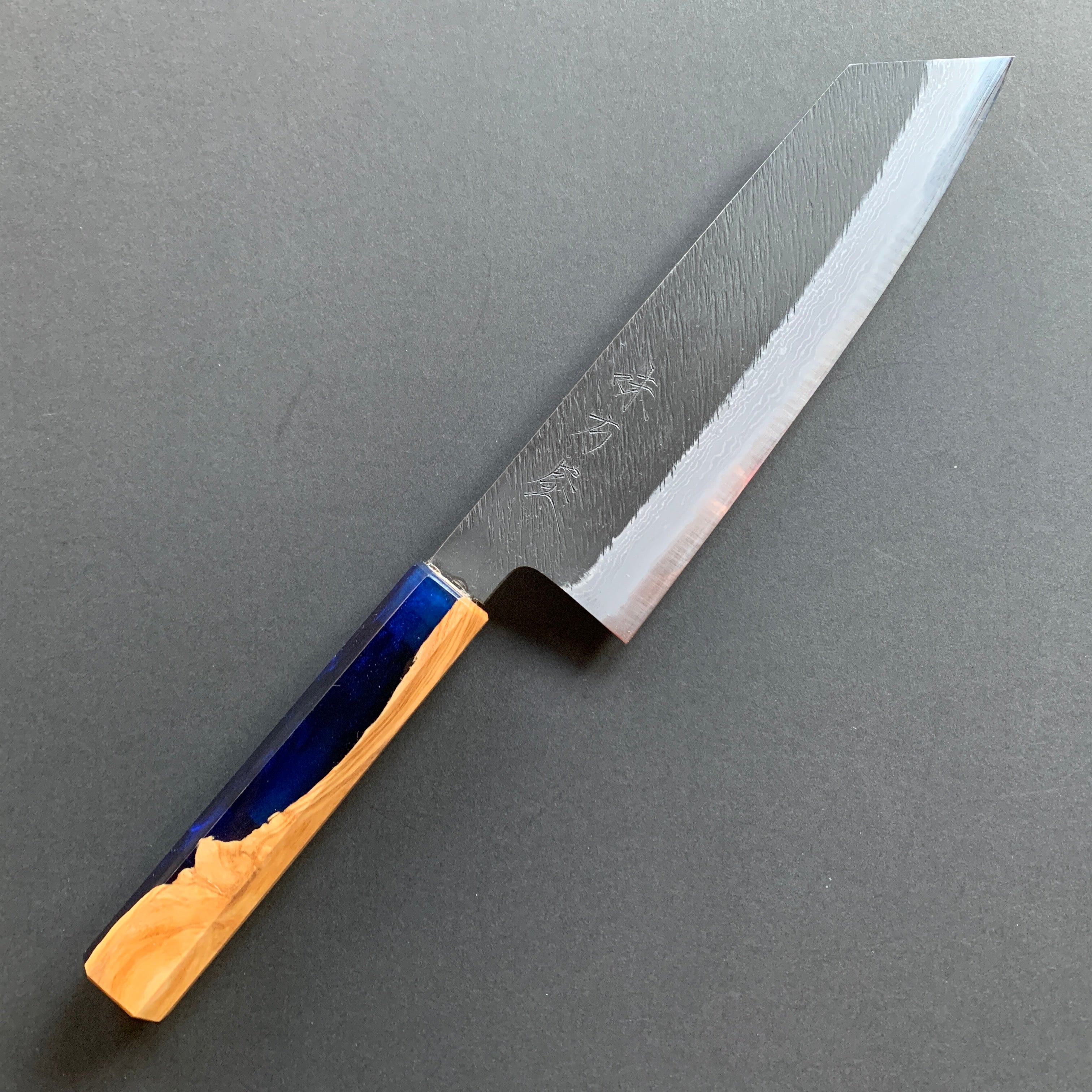 Etsu Knife Co Bunka knife, Shirogami 2 with iron cladding, Damascus ...