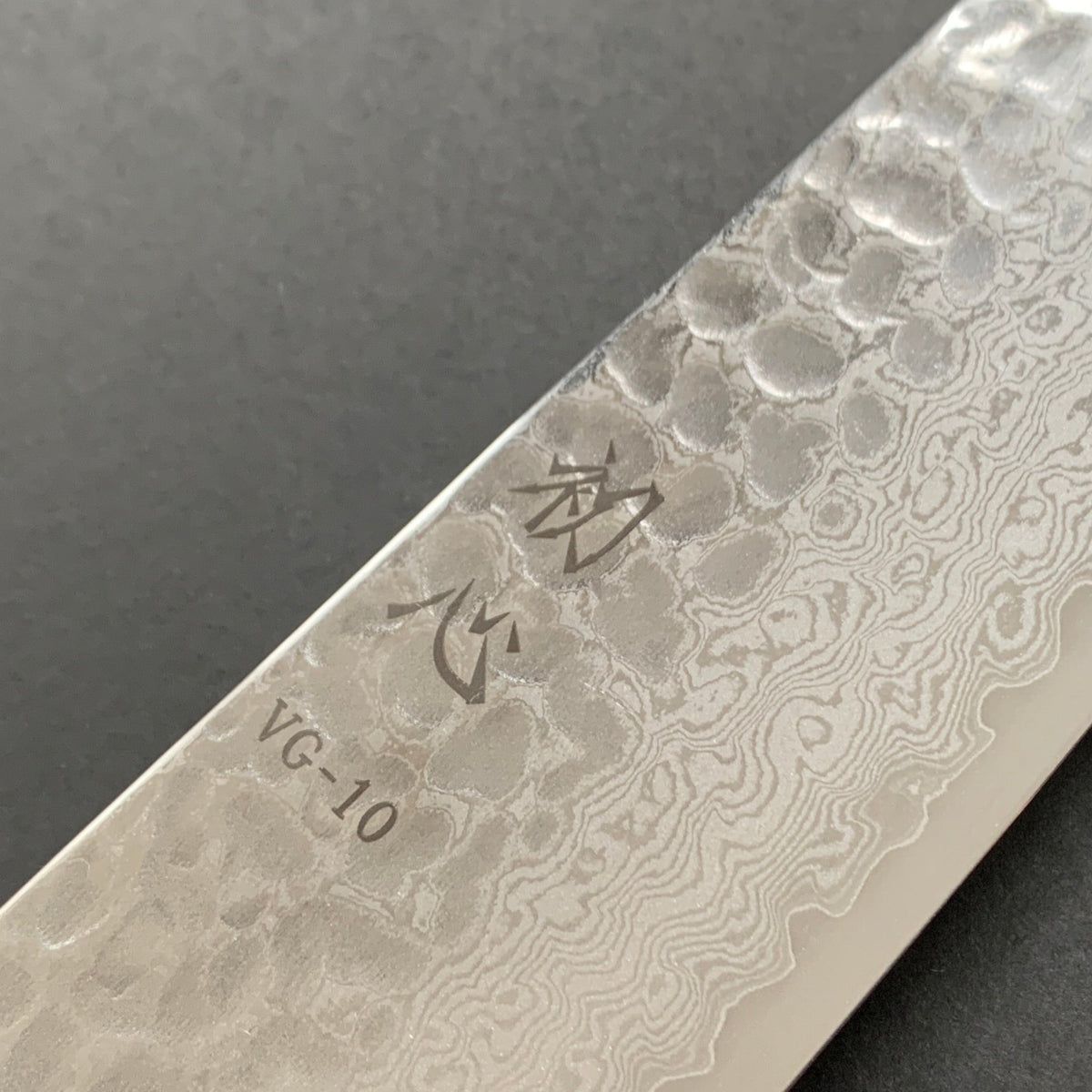 Gyuto knife, VG10 Stainless Steel, Tsuchime Damascus finish, Hayabusa ...