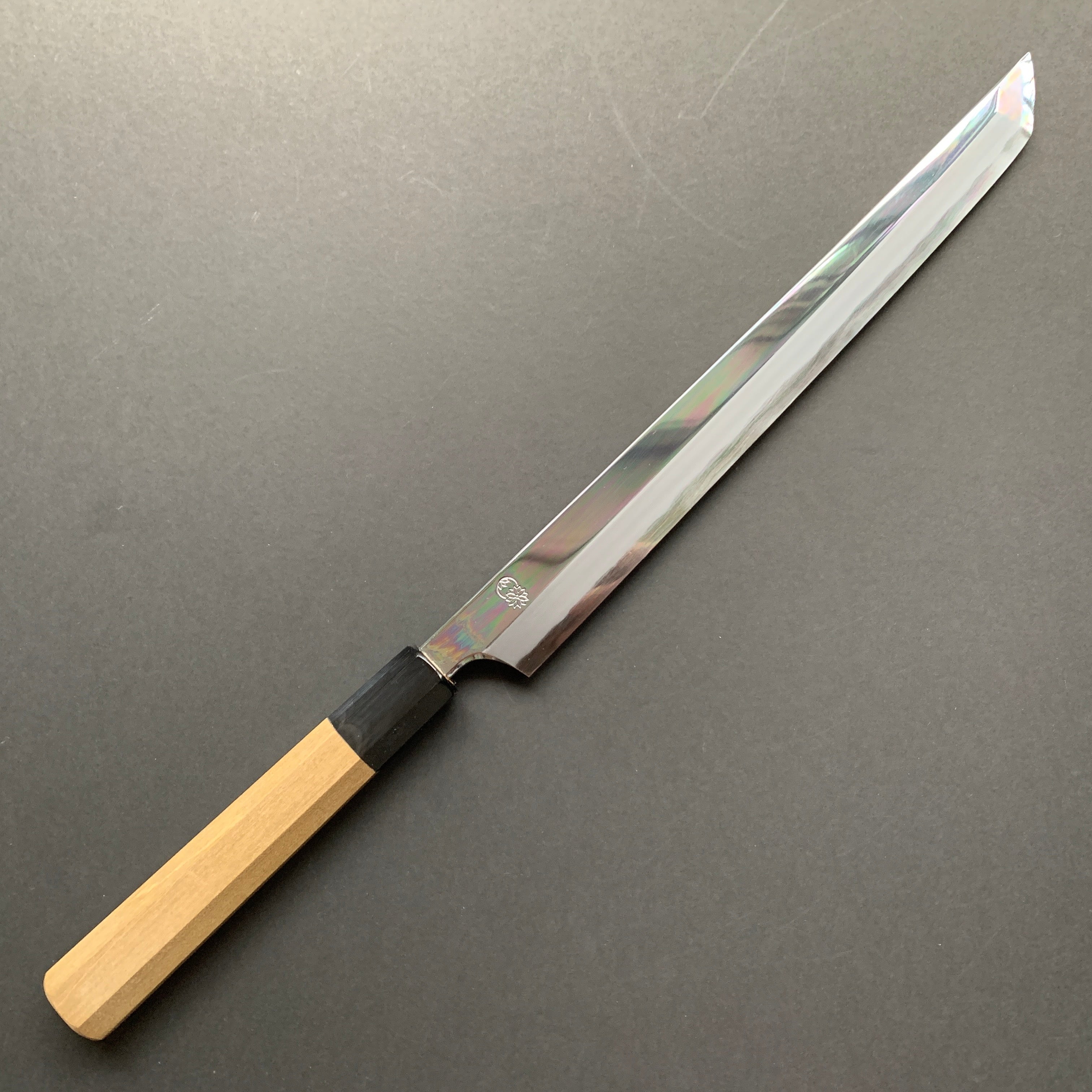 Sakai Kikumori Sakimaru Takobiki knife, Shirogami 2 carbon steel ...