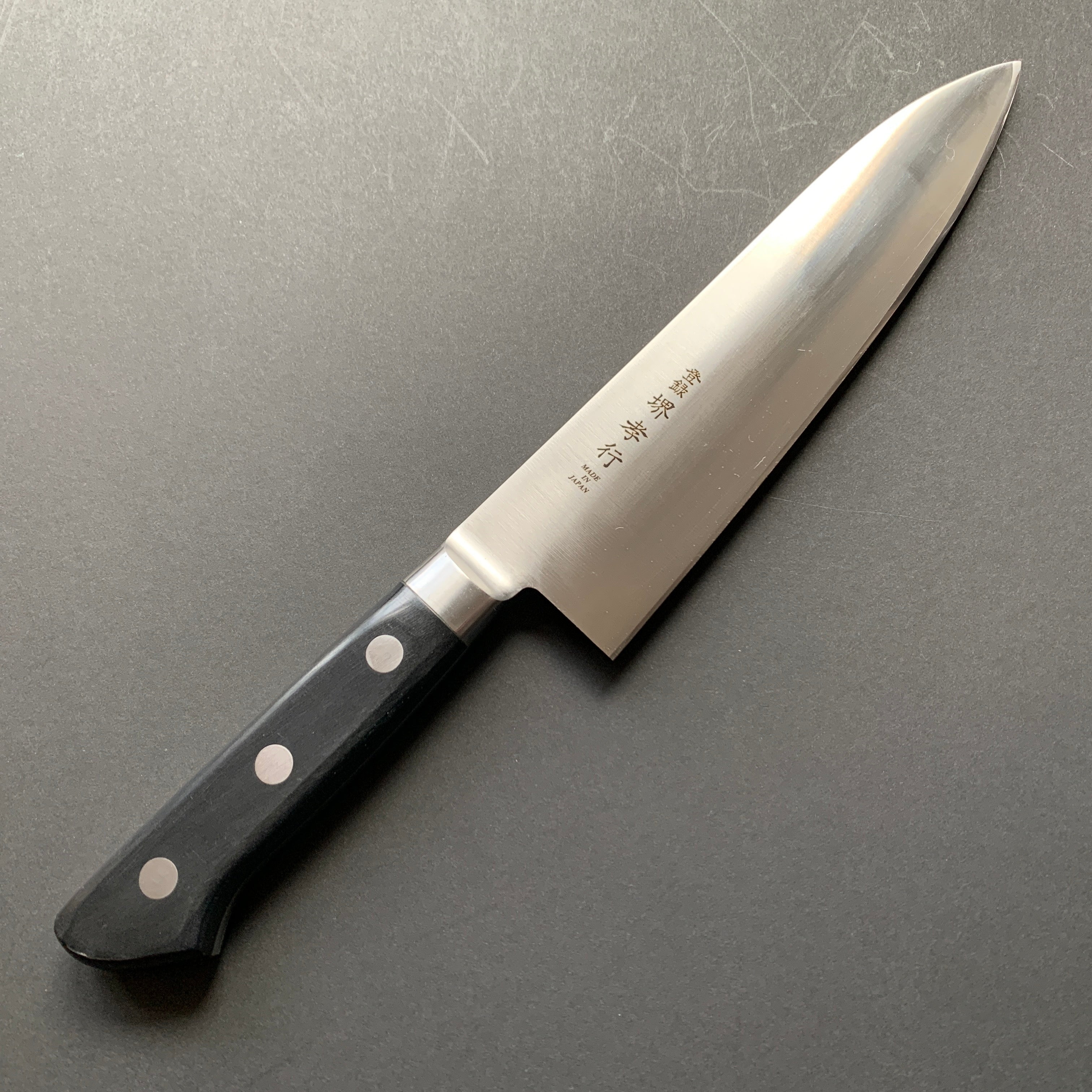 H&K Double bevel Deba knife, SK carbon mono steel, polished finish ...
